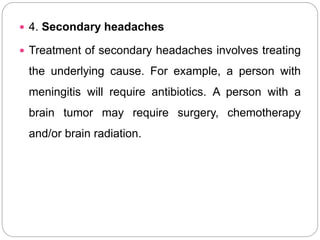 Headache or cephalalgia | PPTX