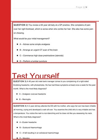 Headaches at a Glance - Usman Ahmed | DOC | Brain and Nervous System ...