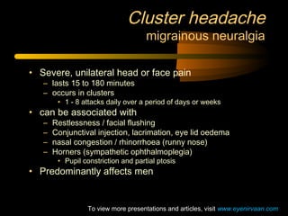 Headaches presentation at www.eyenirvaan.com