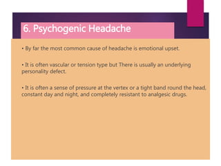 Headaches and its types | PPTX