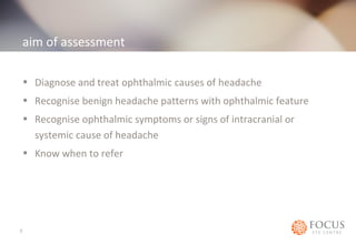 Headaches in Ophthalmology | PPT