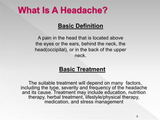 Headaches: What a Pain! | PPT