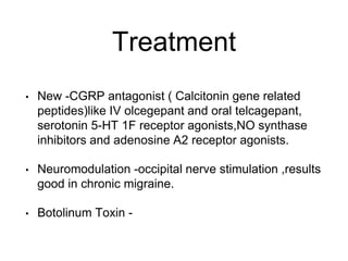 Headache and it's type with pathophysiology and treatment | PPT