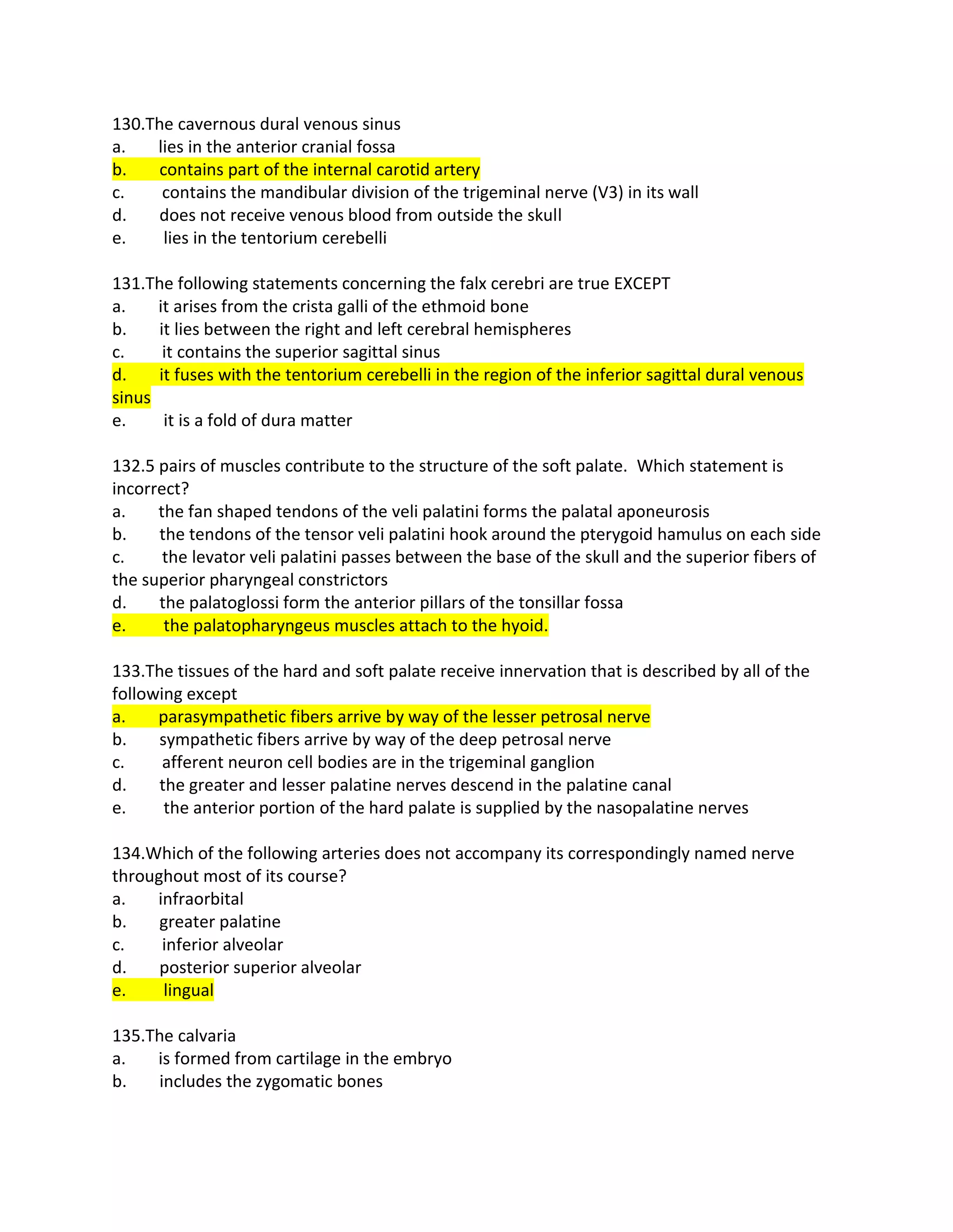 Head and neck bcqs | DOCX