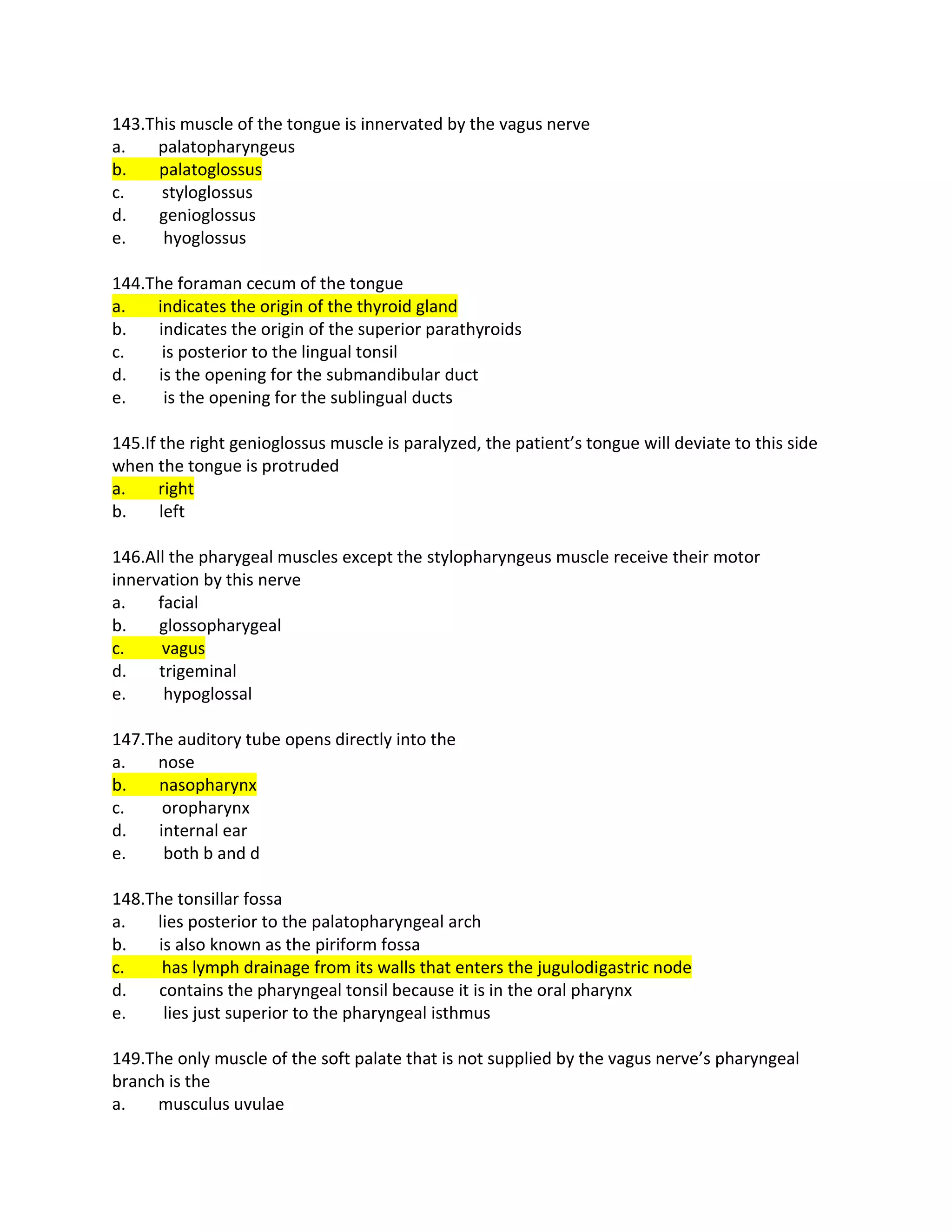 Head and neck bcqs | DOCX