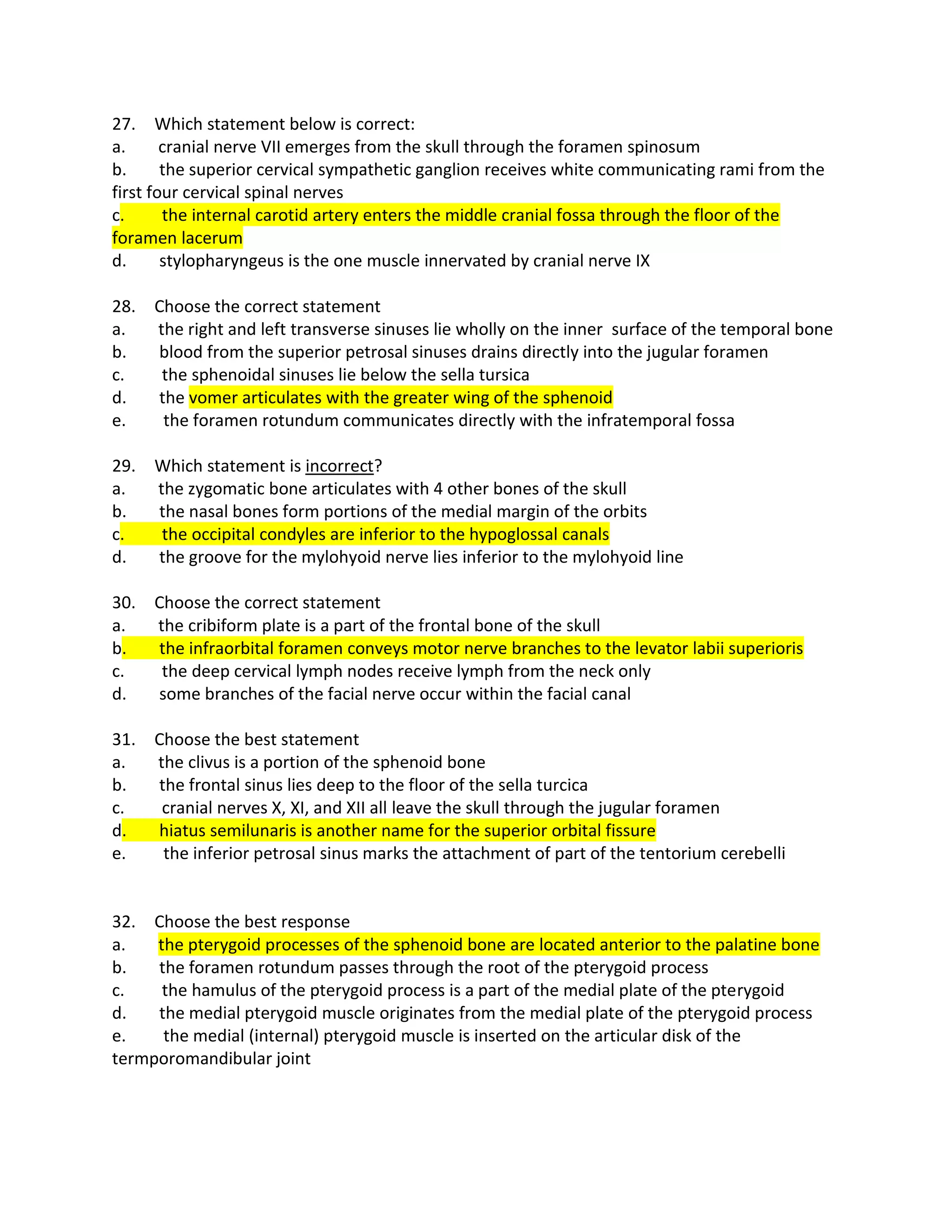 Head and neck bcqs | DOCX