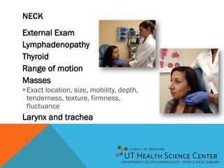 Head_and_Neck_Examinationa in ENT for clinical rotation | PDF