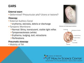Head_and_Neck_Examinationa in ENT for clinical rotation | PPT