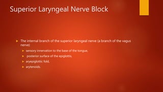Superior Laryngeal Nerve Block