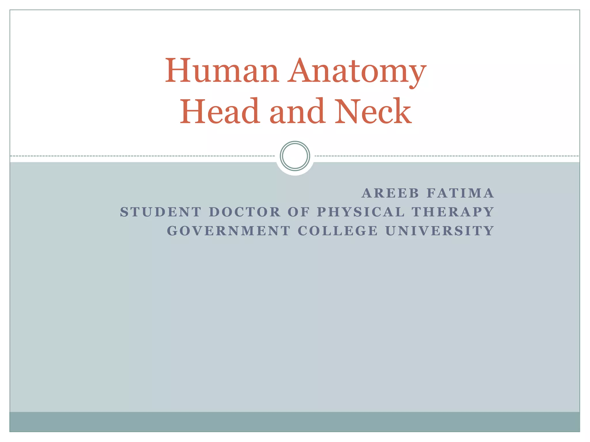 Head and neck introduction and osteology part 1 | PDF