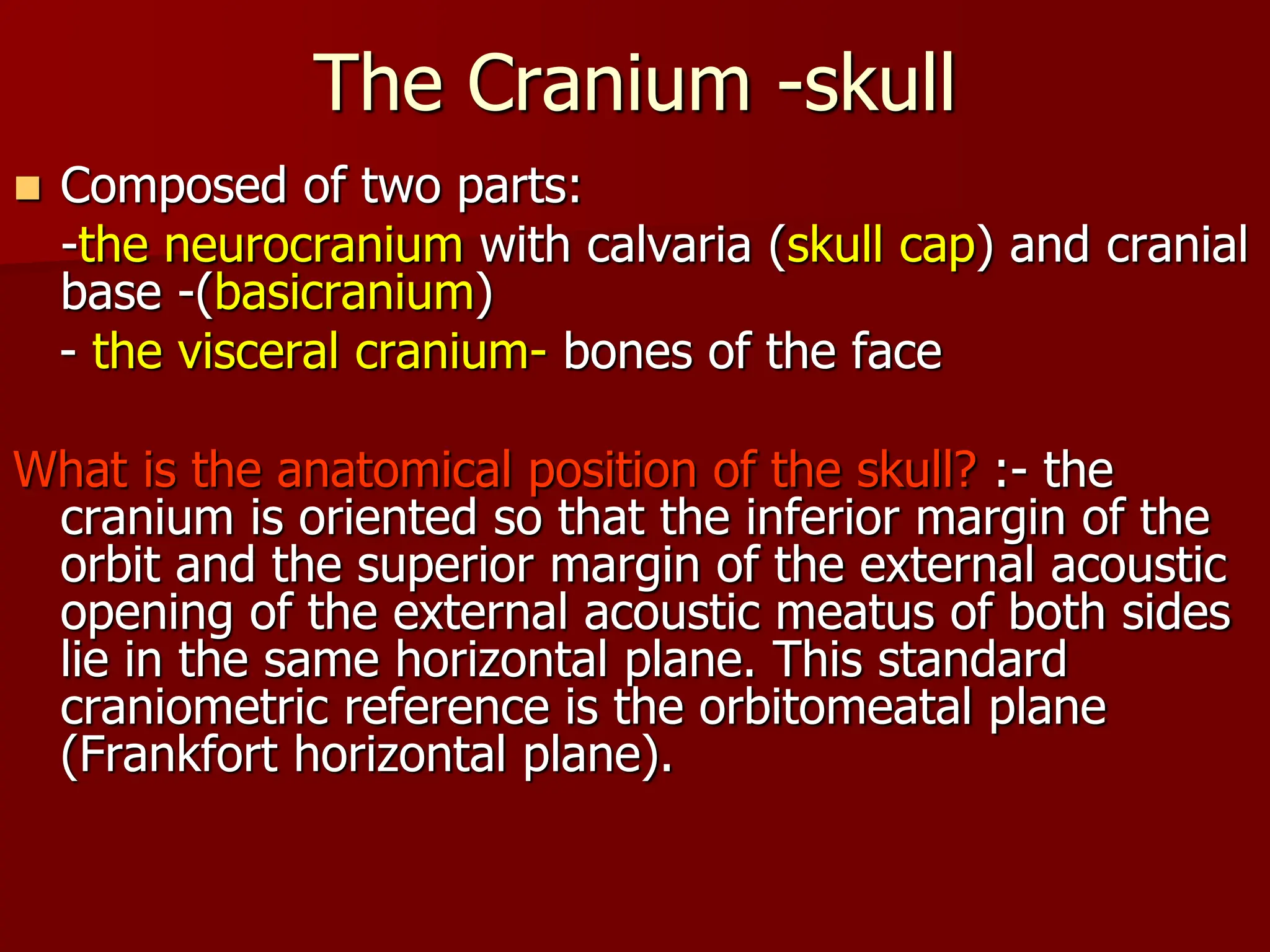 Anatomy of the HEAD AND NECK lecture 1.ppt