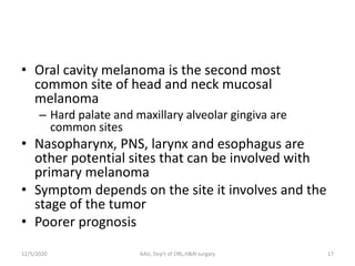 Head and neck melanoma | PPTX