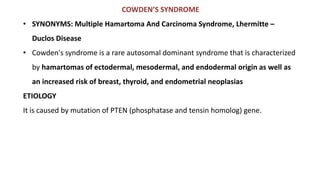 Syndrome / Head and Neck Syndrome | PPTX