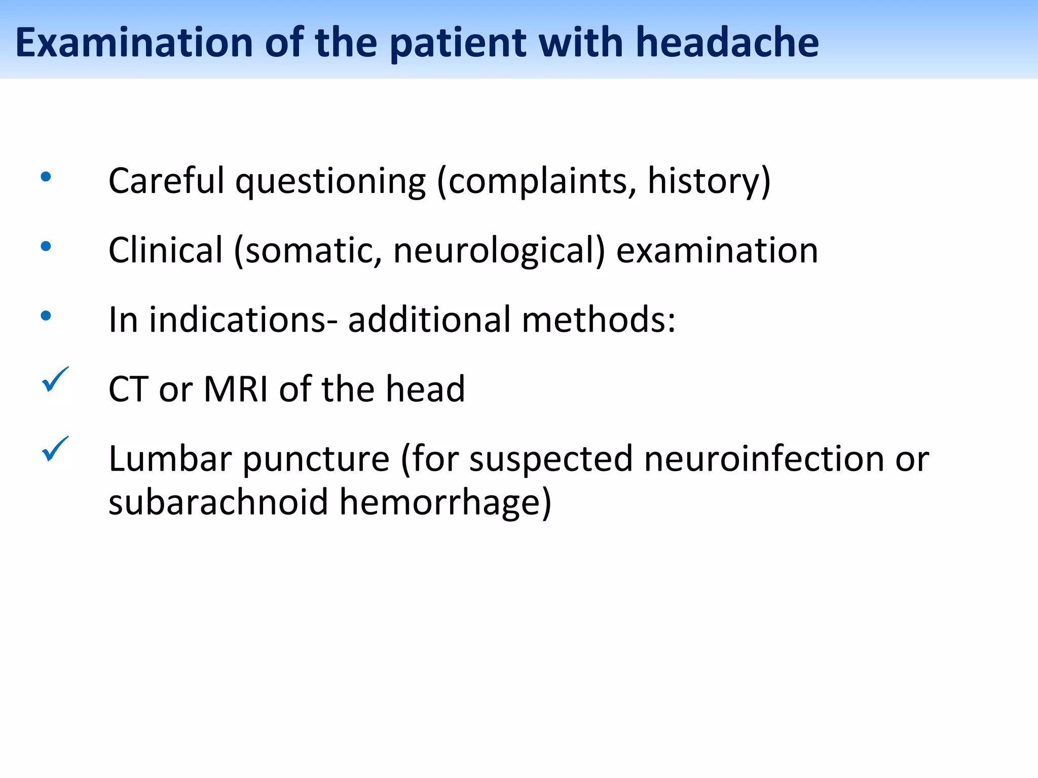 Headches and facial pain | PPT