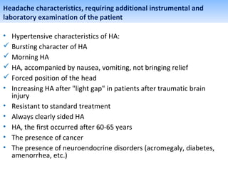 Headches and facial pain | PPT