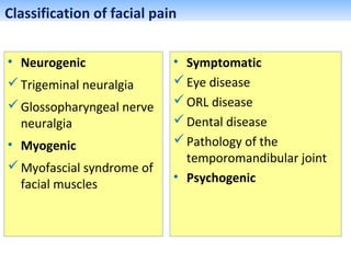 Headches and facial pain | PPT