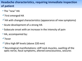 Headches and facial pain | PPT