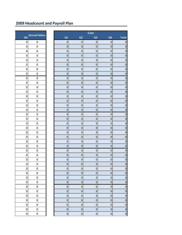 Headcount and payroll planner | PDF