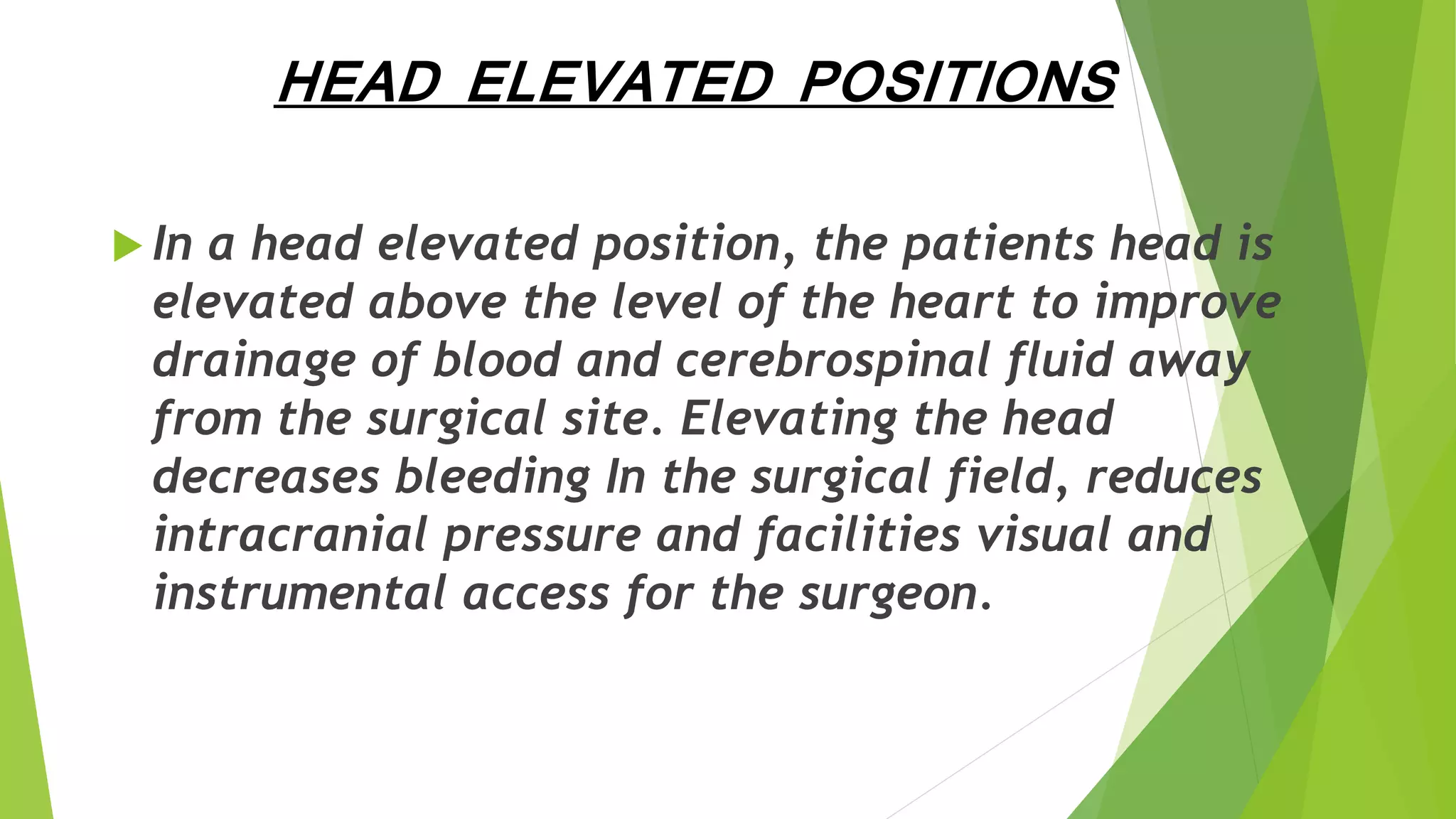 Head elevated position | PPTX