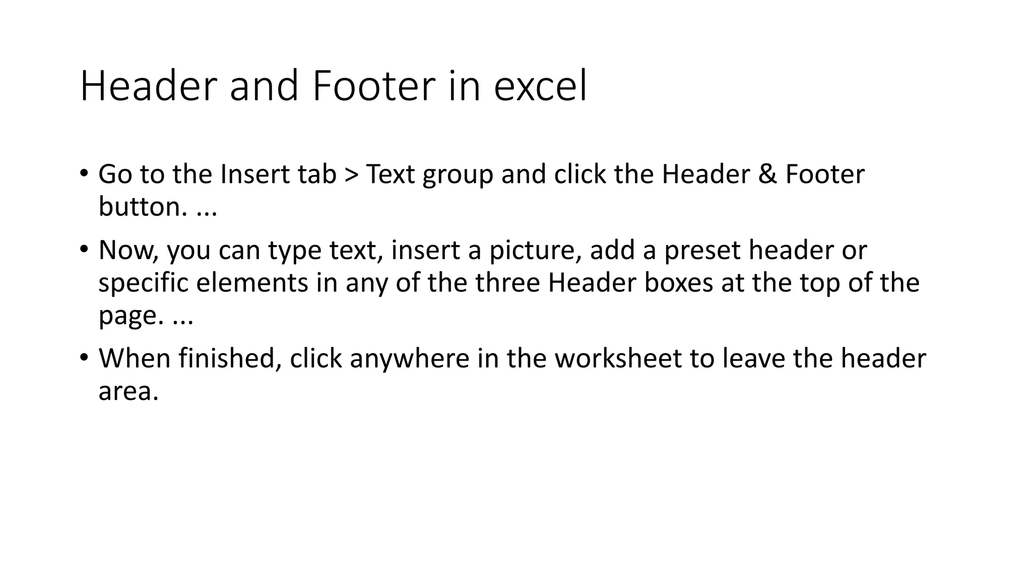 Header and Footer in excel.pptx | Technology & Computing