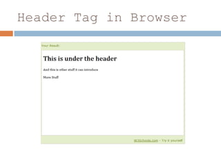 Header tag | PPT