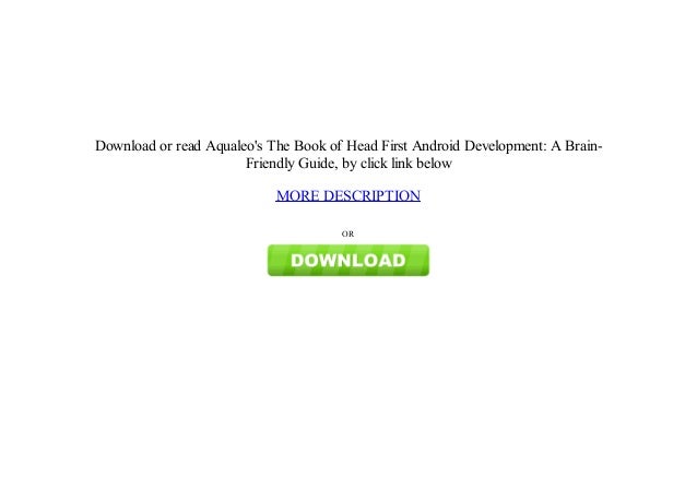 Pdf Head First Android Development A Brain Friendly Guide New 2018