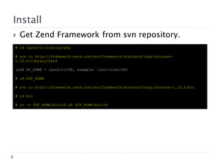 Head First Zend Framework - Part 1 Project & Application | PDF