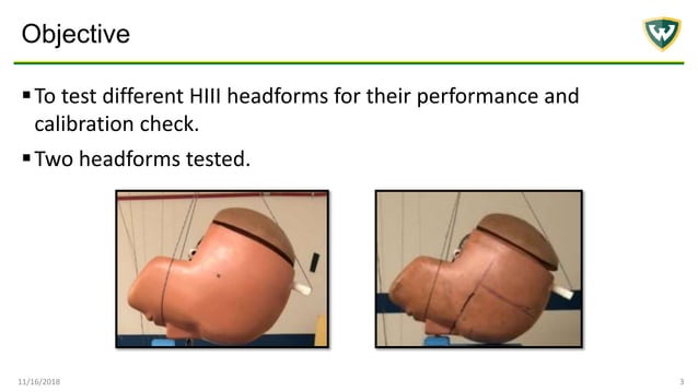 HIII Headform Calibration Test | PPTX