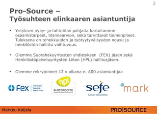 Headhunter ja työnhakija somessa TEK urailta Pro-Source & SoMe Studio 24022015 | PPT