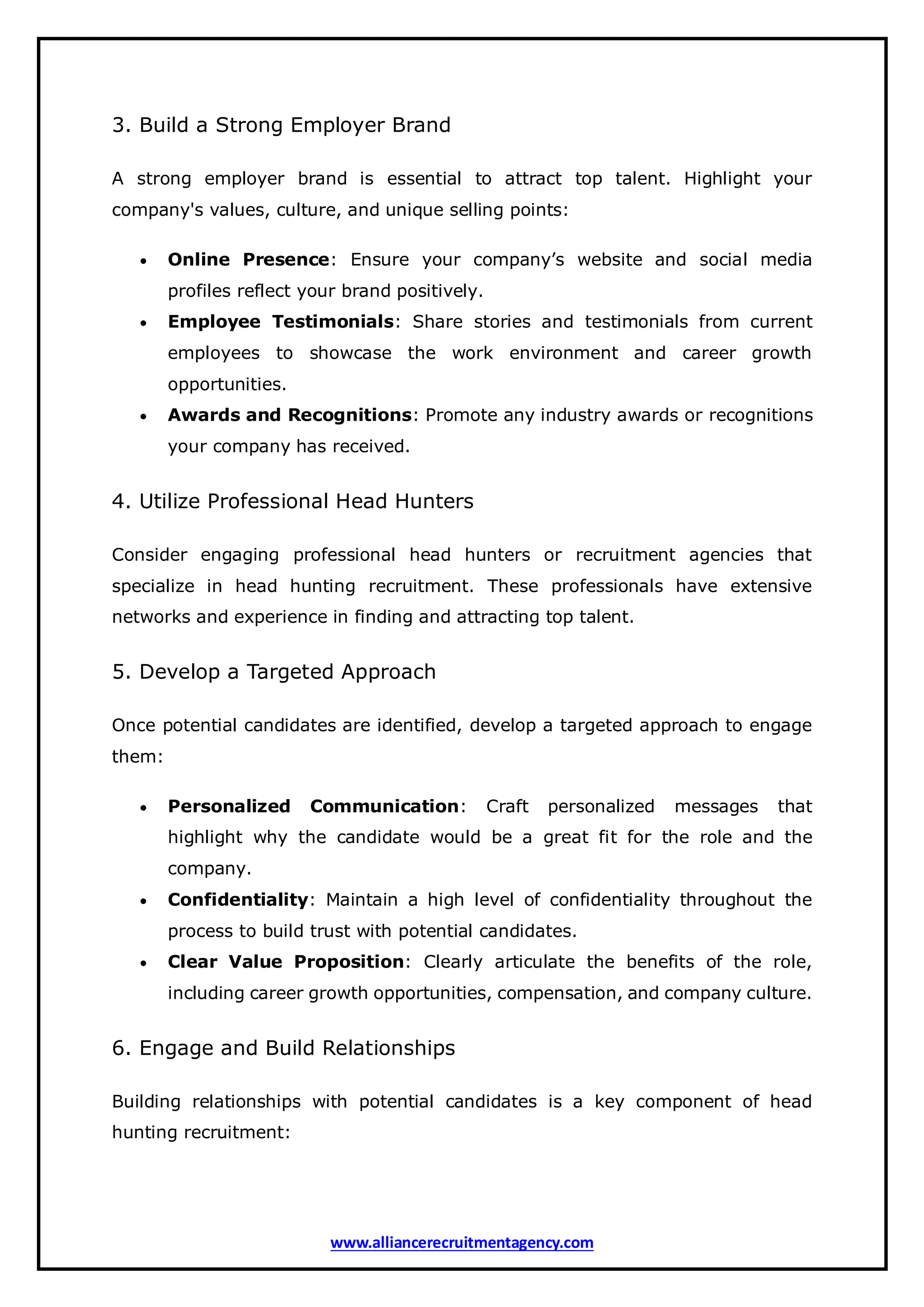 Head Hunting Recruitment - Best Practices and Tips | PDF