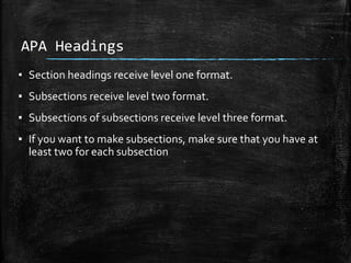 APA Formatting Header Basics | PPT