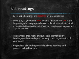 APA Formatting Header Basics | PPT