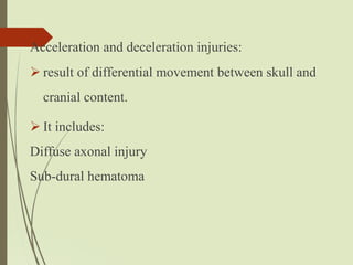 headinjuries - types, causes, management | PPT | Death, Injury, or ...