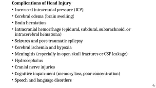 Head Injuries: Anatomy, Types, Management, and Prevention | PPTX