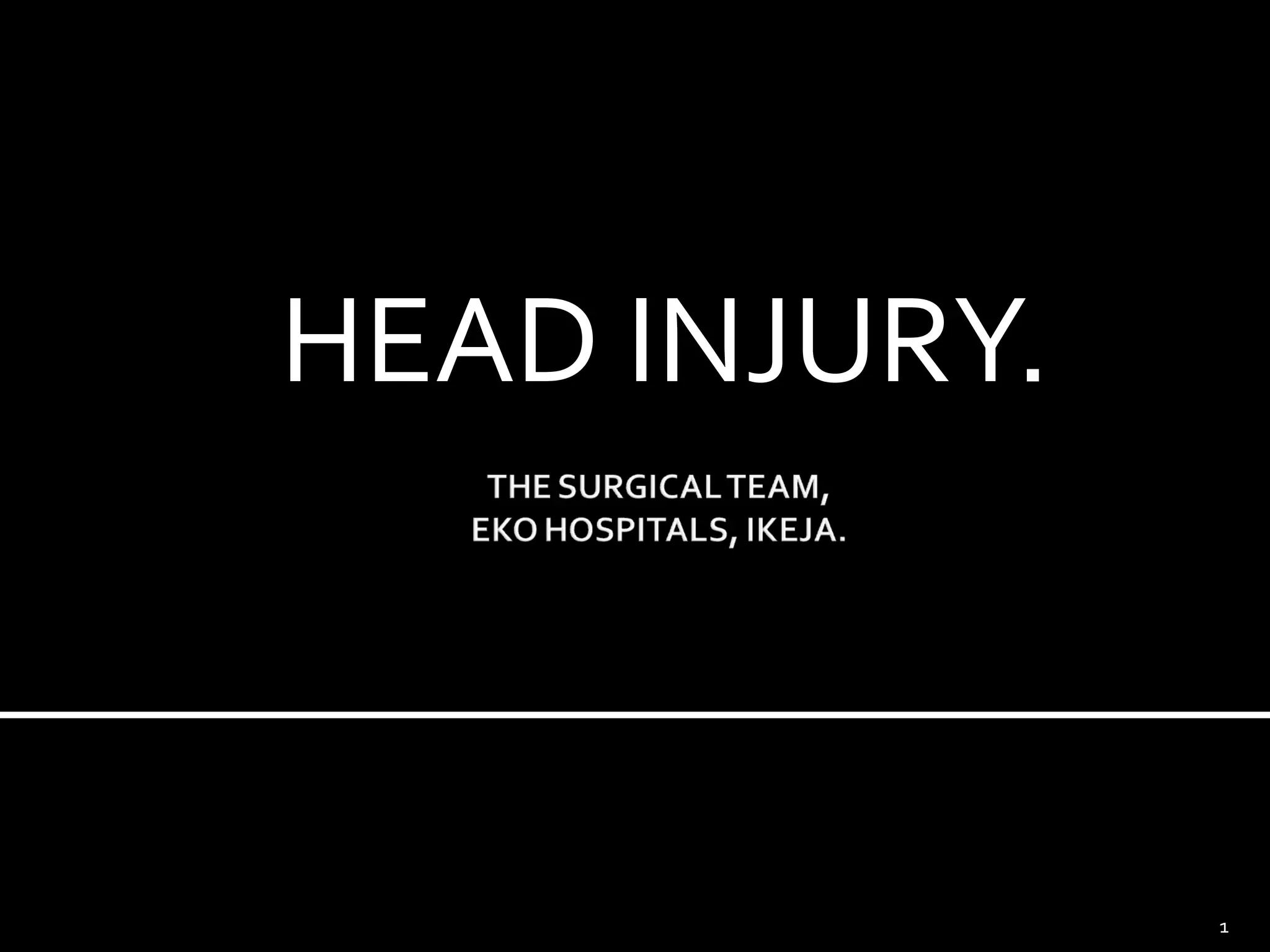 Head injury. | PPT