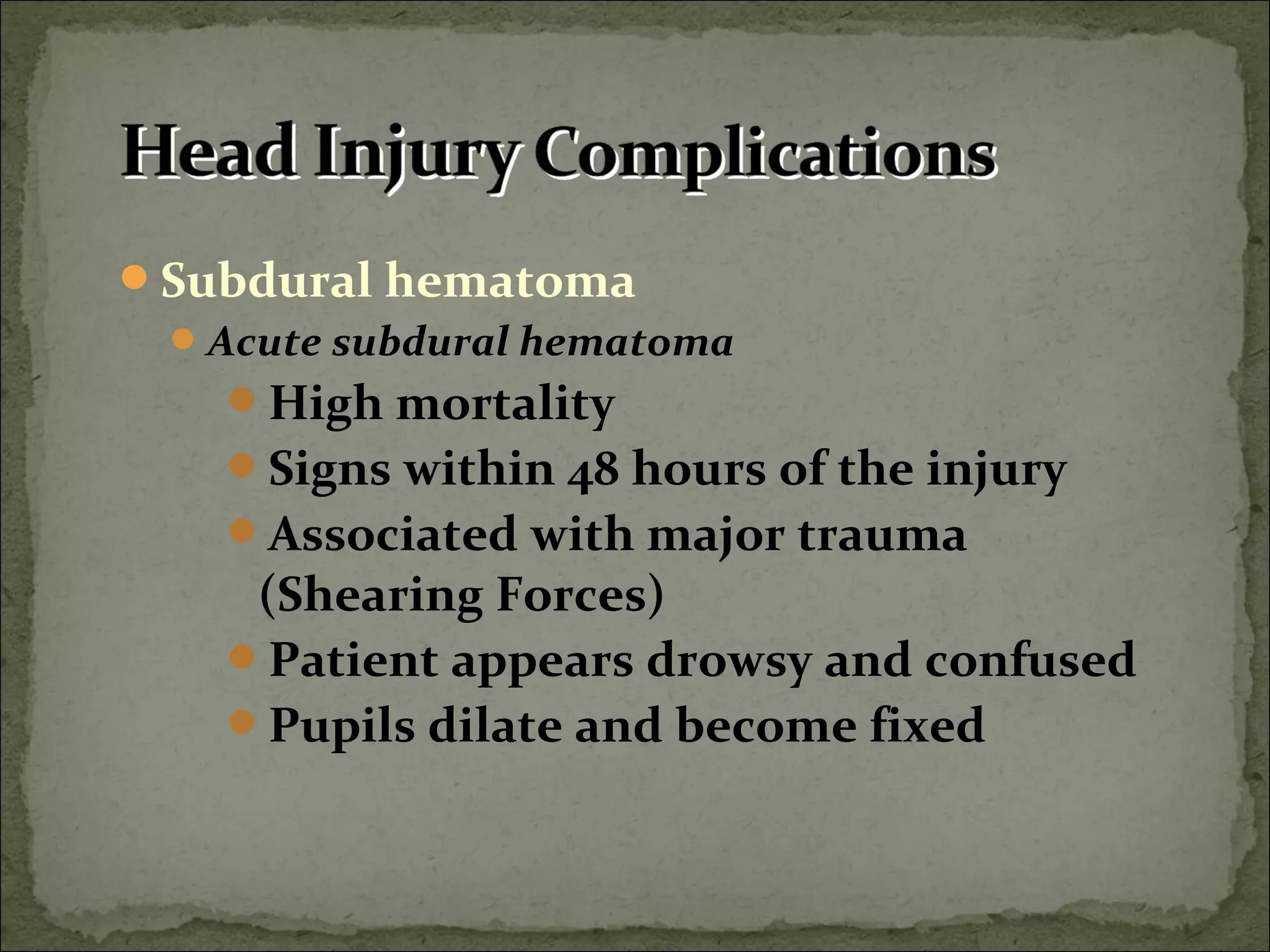 Head injury | PPT