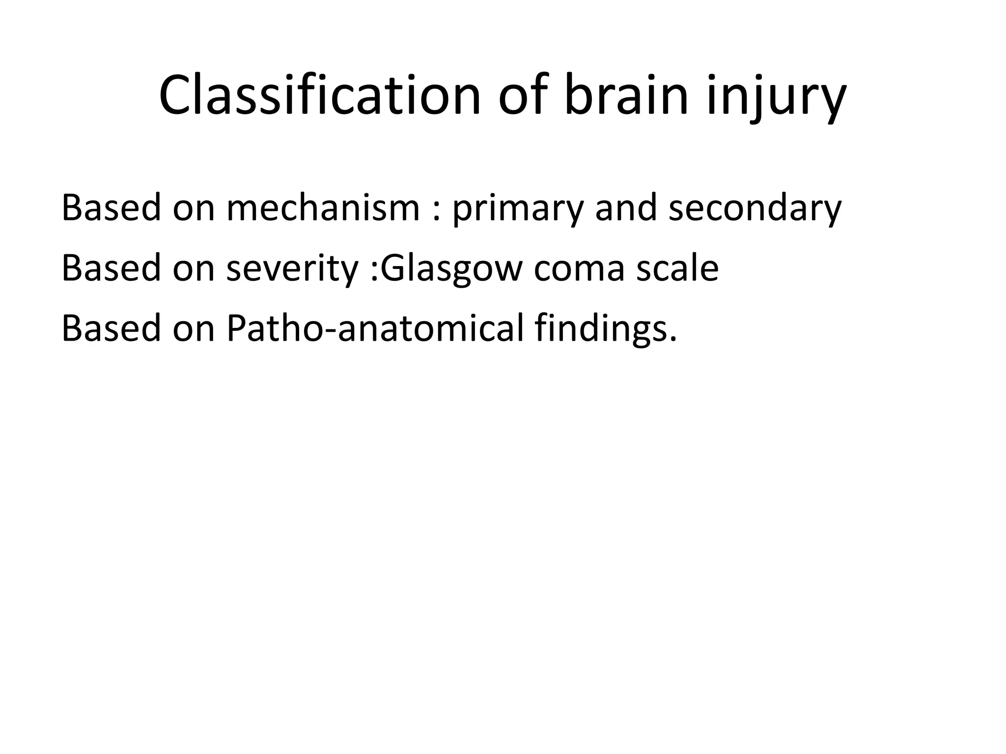 Head injury( Diagnosis/symptoms/investigation/Treatment) | PPTX