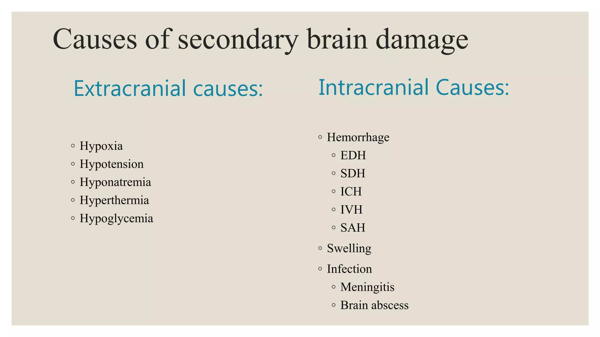 Primary and secondary head injury EDH and SDH | PPTX