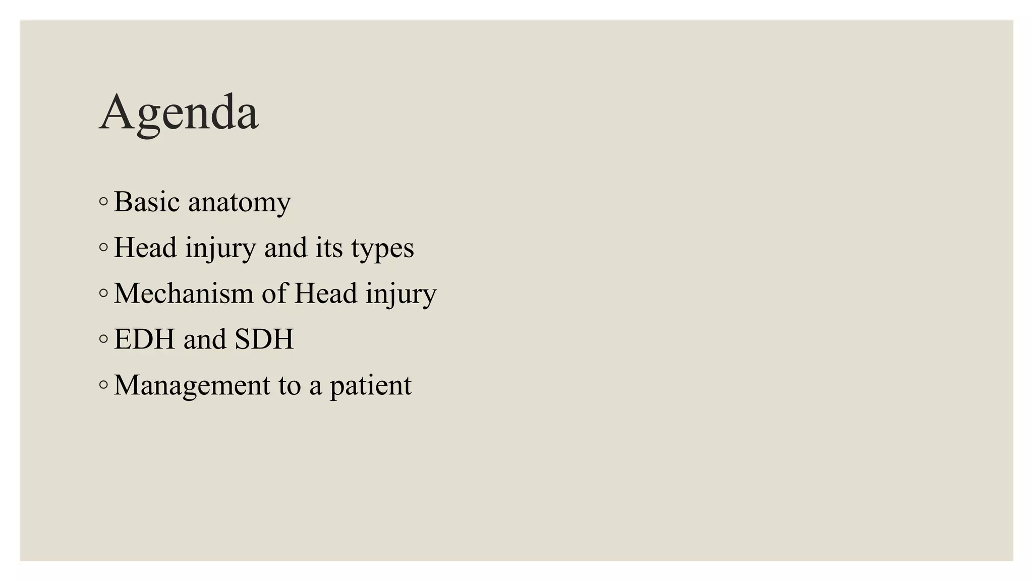 Primary and secondary head injury EDH and SDH | PPTX