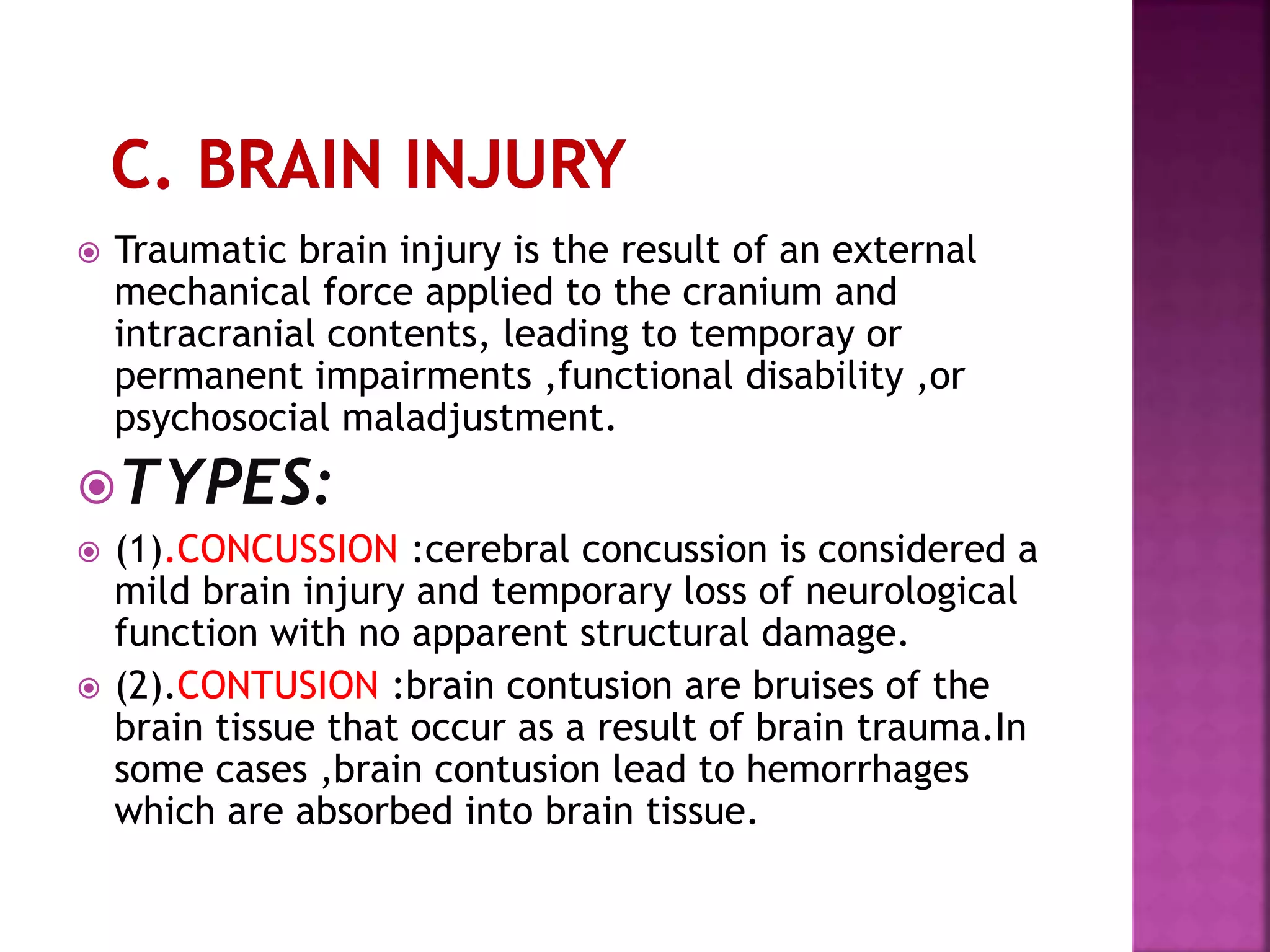 Head injury med surg presentation | PPTX