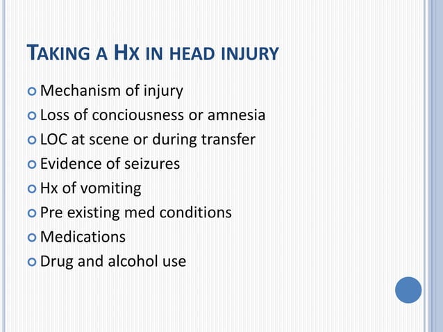 Head injury | PPT