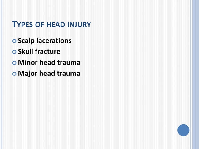 Head injury | PPT