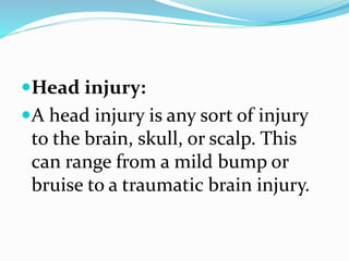 Head injury | PPT