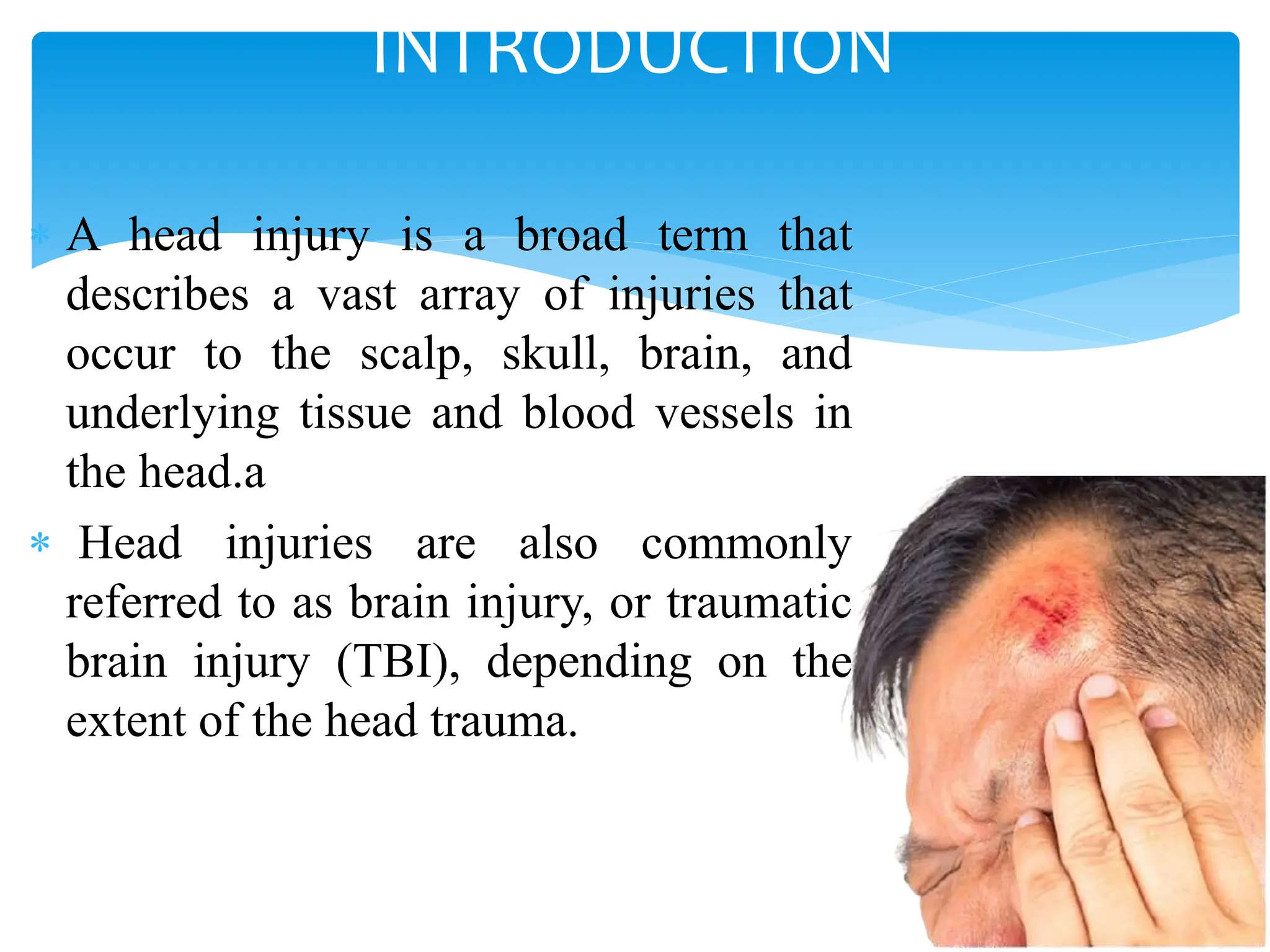 head injury accidental injury RTA .pptx