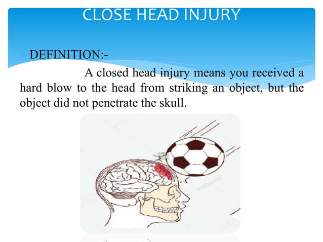 head injury accidental injury RTA .pptx