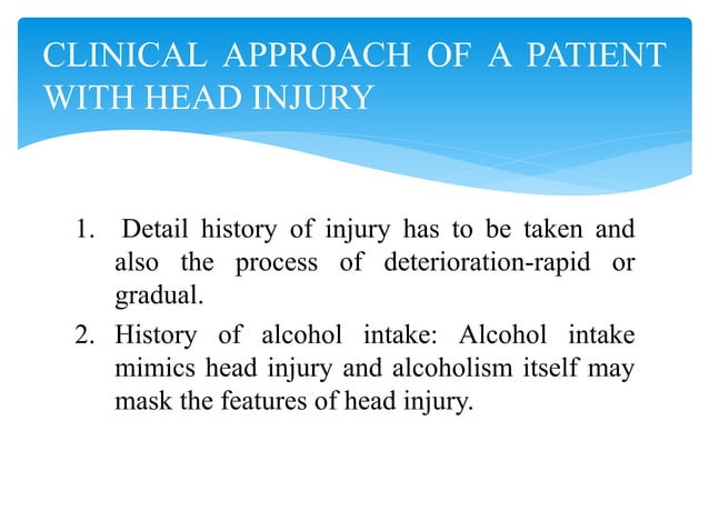 head injury accidental injury RTA .pptx