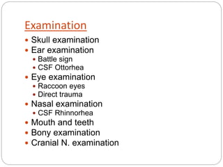 Head Injury. types and managementand primary care | PPTX