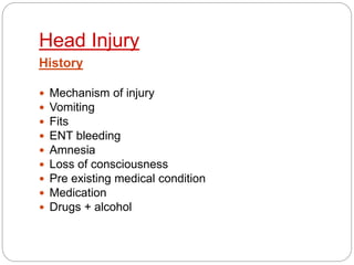 Head Injury. types and managementand primary care | PPTX
