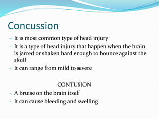 head injury.pptxgffddfhhjjjjnbvcxzadggvb | PPT